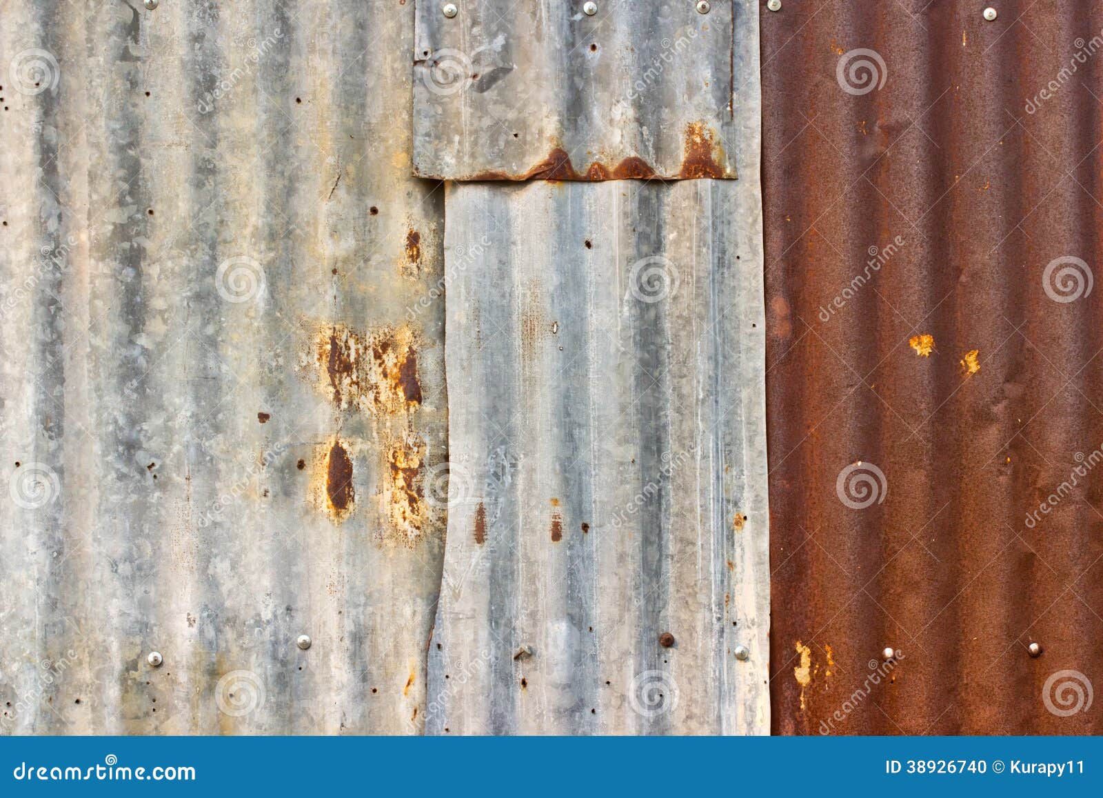 Rusty Zinc and Zinc Metal Plate Stock Photo - Image of industrial ...