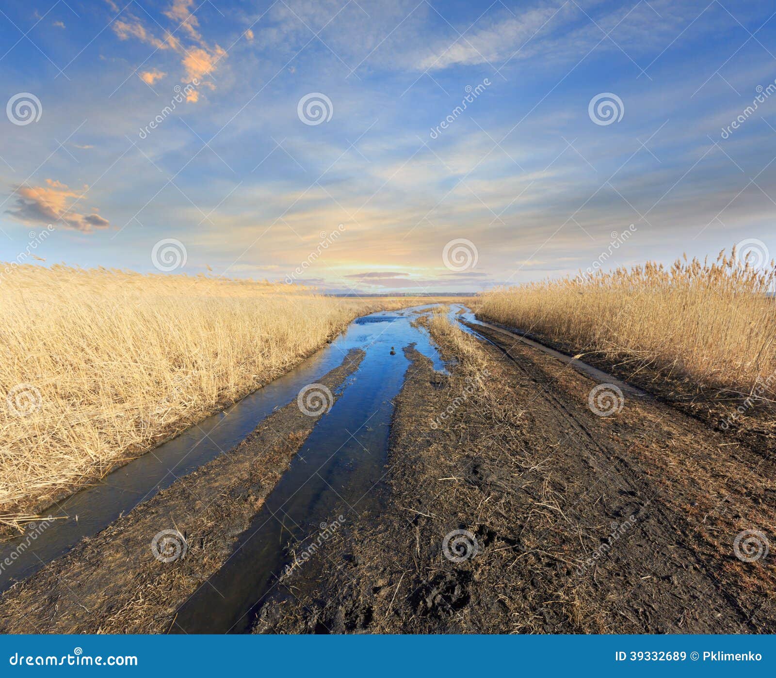 Rut road in spring steppe stock image. Image of color - 39332689