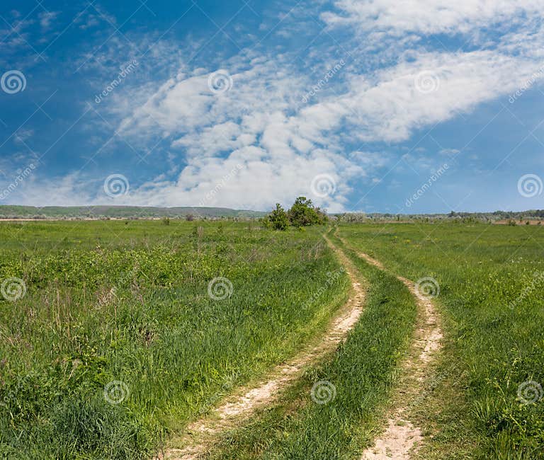 Rut road in steppe stock photo. Image of land, earth - 31152042