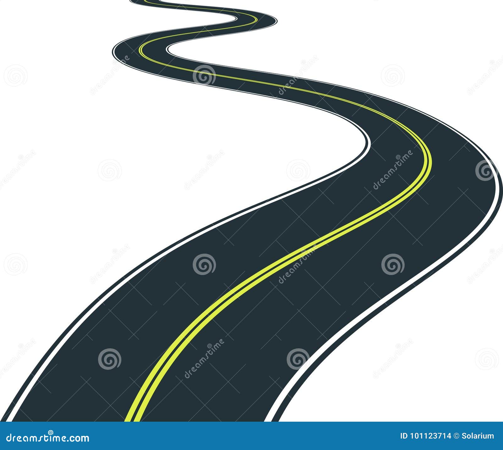 Ruta ilustración del vector. Ilustración de aislado - 101123714