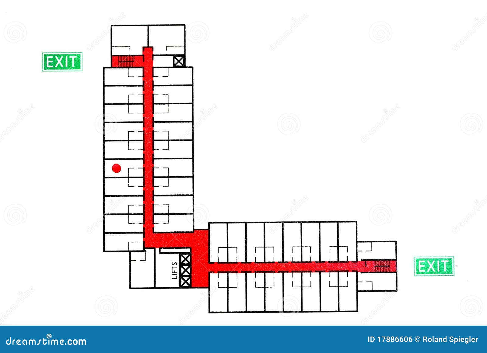 Ruta De Escape De La Emergencia Foto de archivo - Imagen de salida ...