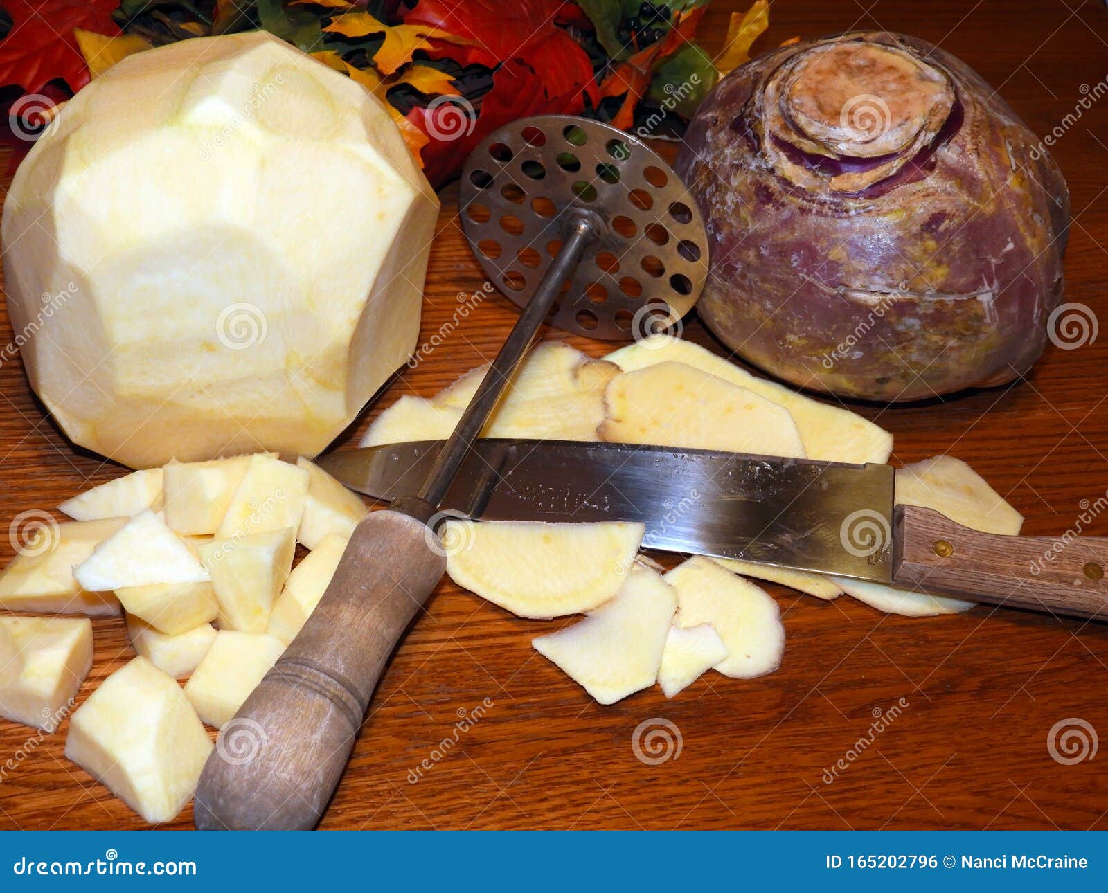 Rutabagas Uses Old Fashioned Tools for Cooking Stock Photo - Image of ...
