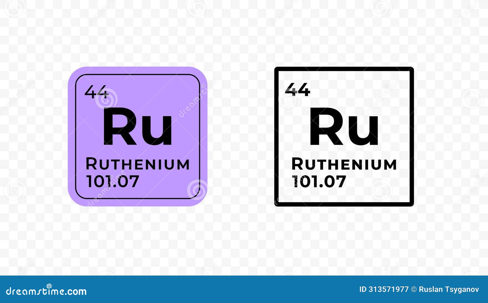 Ruthenium, Chemical Element of the Periodic Table Vector Stock Vector ...