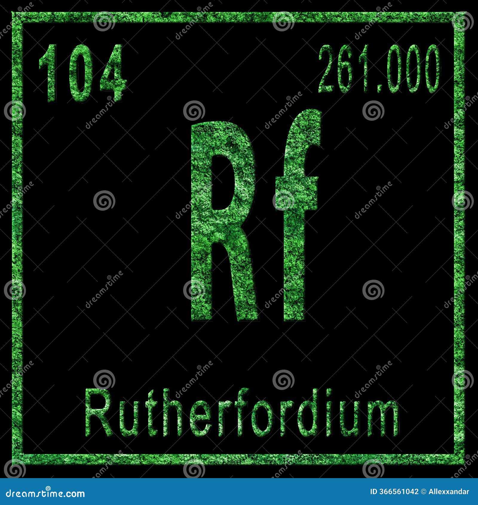 Rutherfordium Element Symbol. Atomic Number 104. Mass 267. Yellow ...