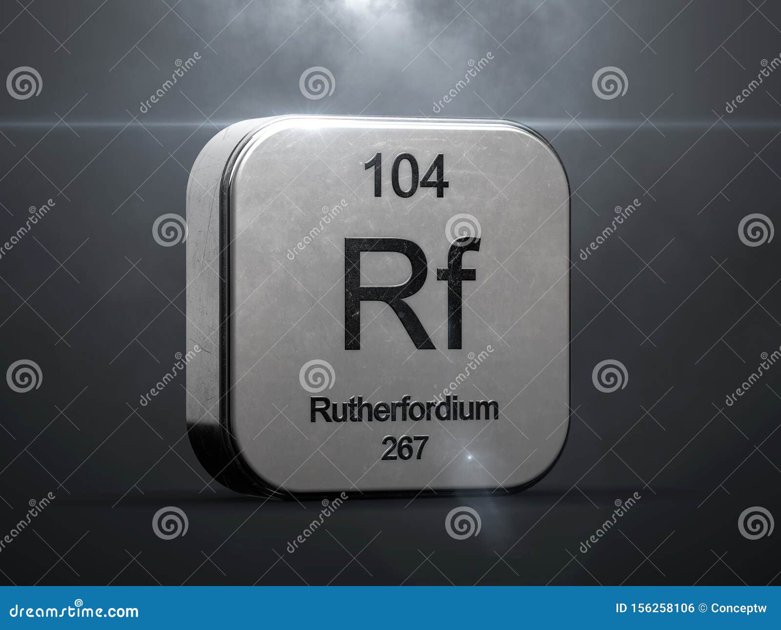 Rutherfordium Element from the Periodic Table Stock Illustration ...