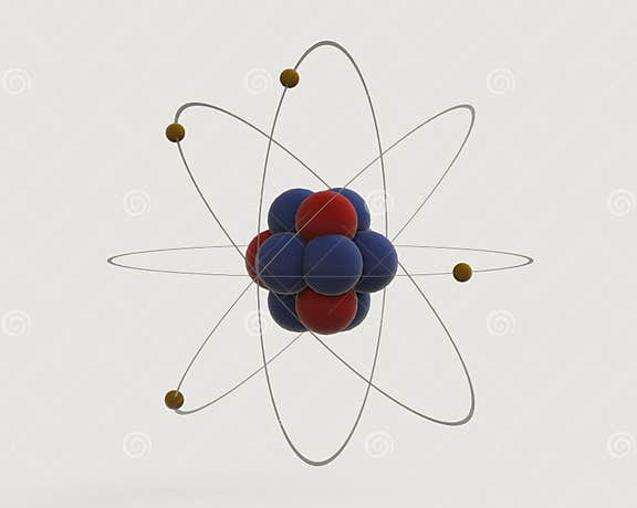 Rutherfords Atomic Model stock illustration. Illustration of ...