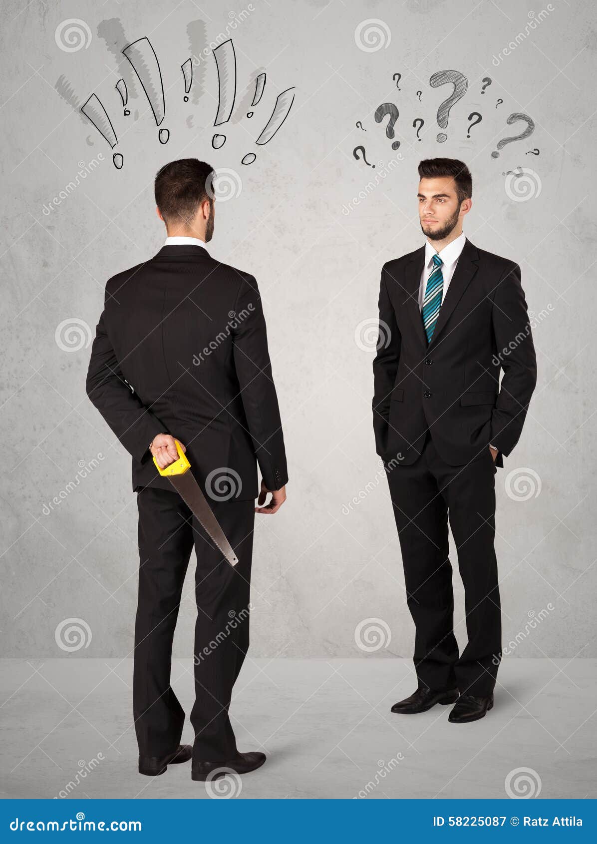 Ruthless Business Handshake Stock Image - Image of back, handshake ...