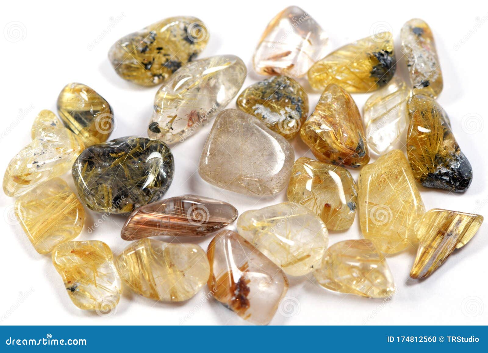 Rutile in Quartz Lot stock photo. Image of geology, translucent - 174812560