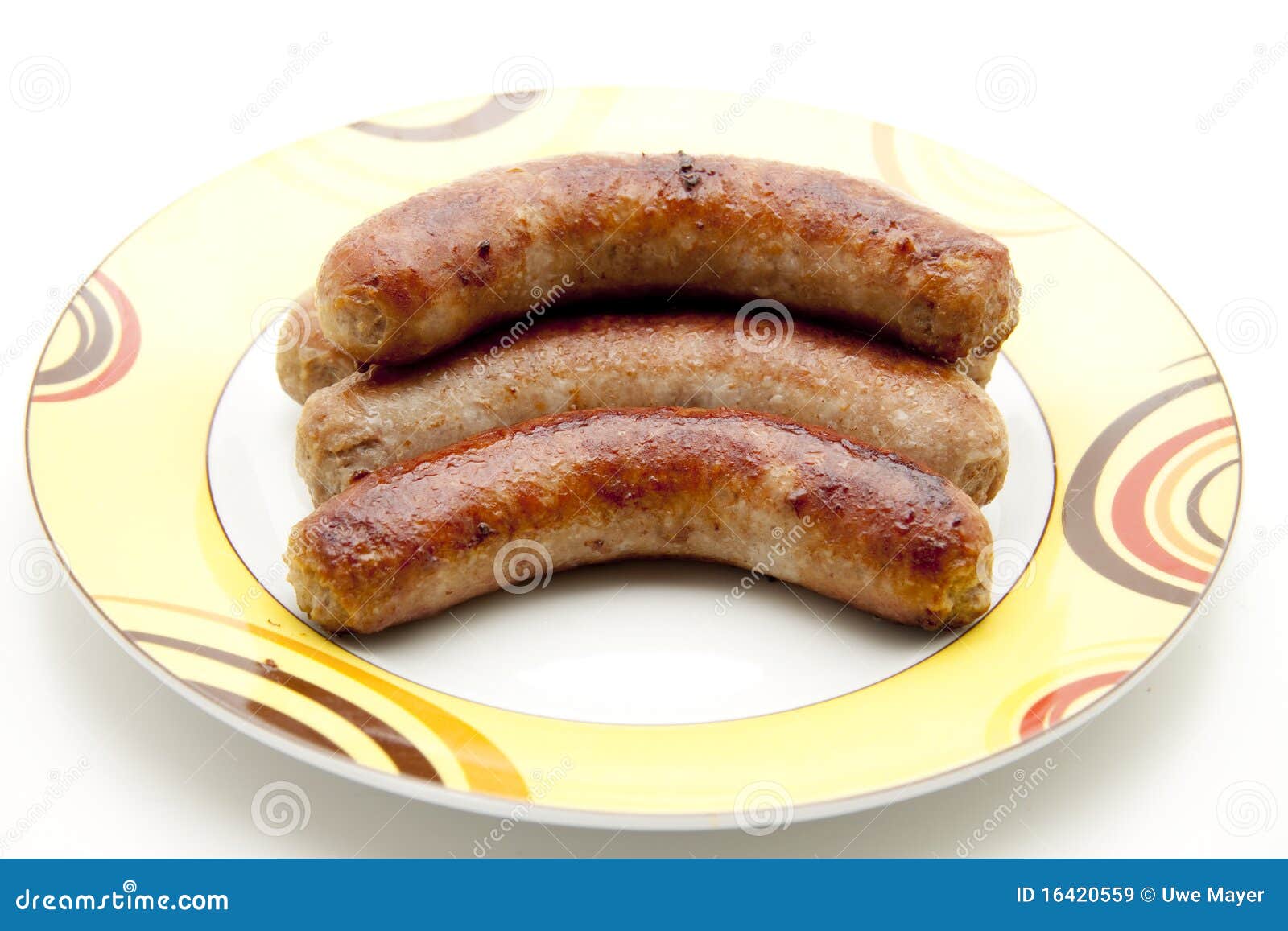 Ruwe gebraden worst stock afbeelding. Image of patroon - 16420559