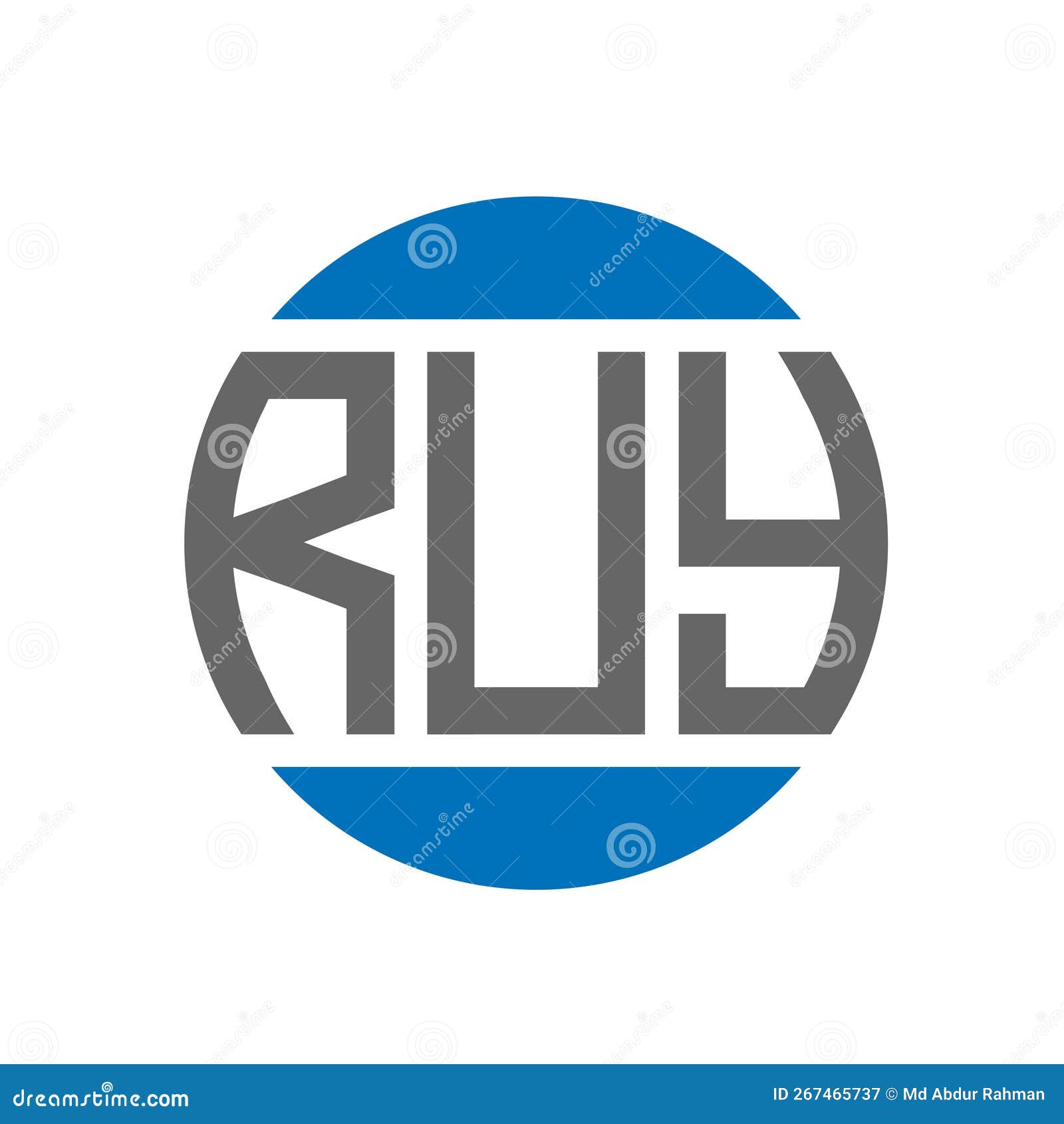 RUY Letter Logo Design on White Background. RUY Creative Initials ...