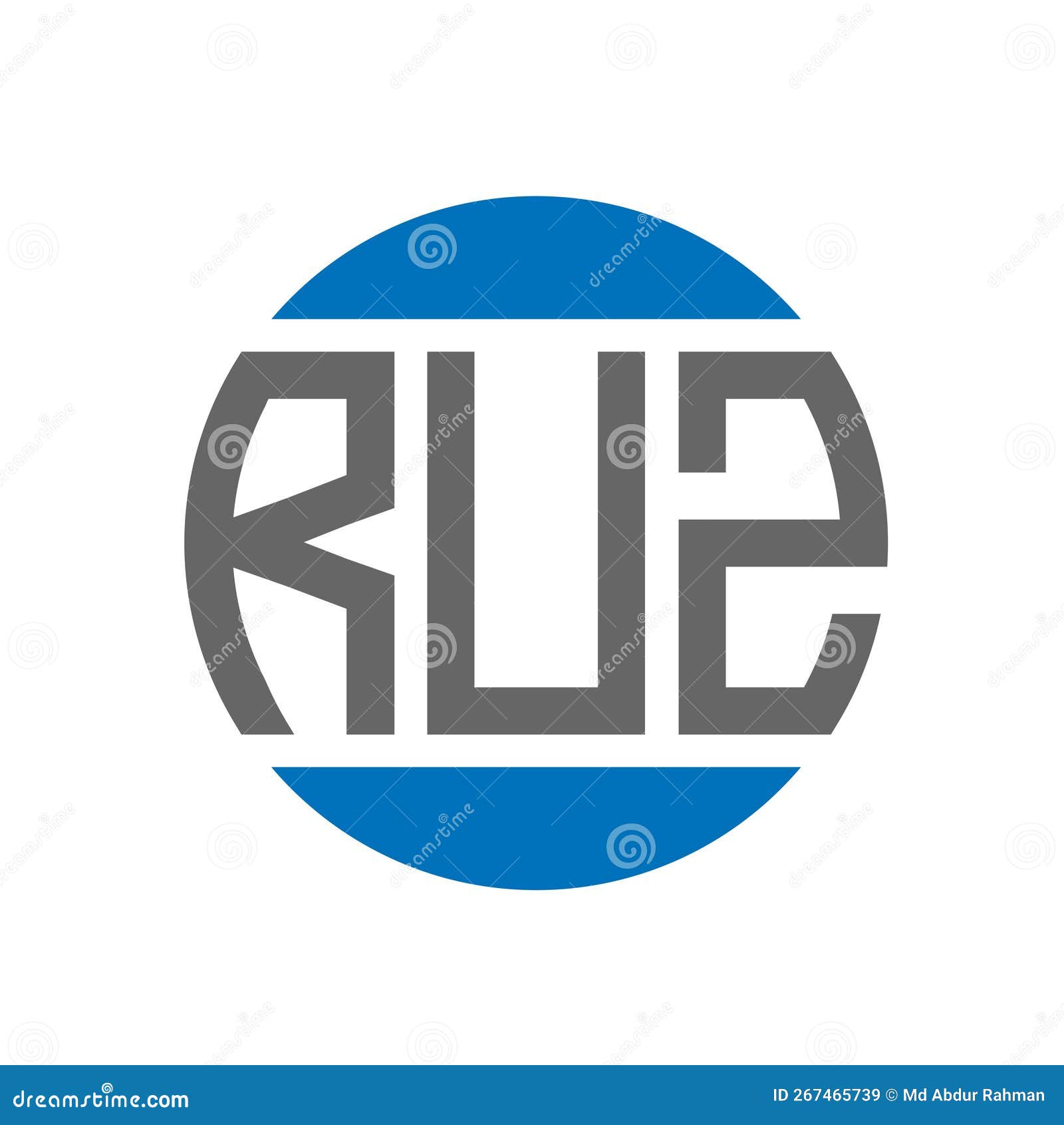 RUZ Letter Logo Design on White Background. RUZ Creative Initials ...