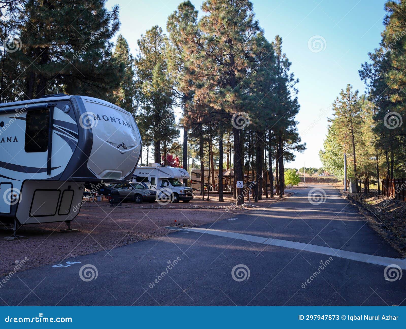 RV Camp at Heber Overgaard Arizona Stock Image - Image of asphalt, lane ...