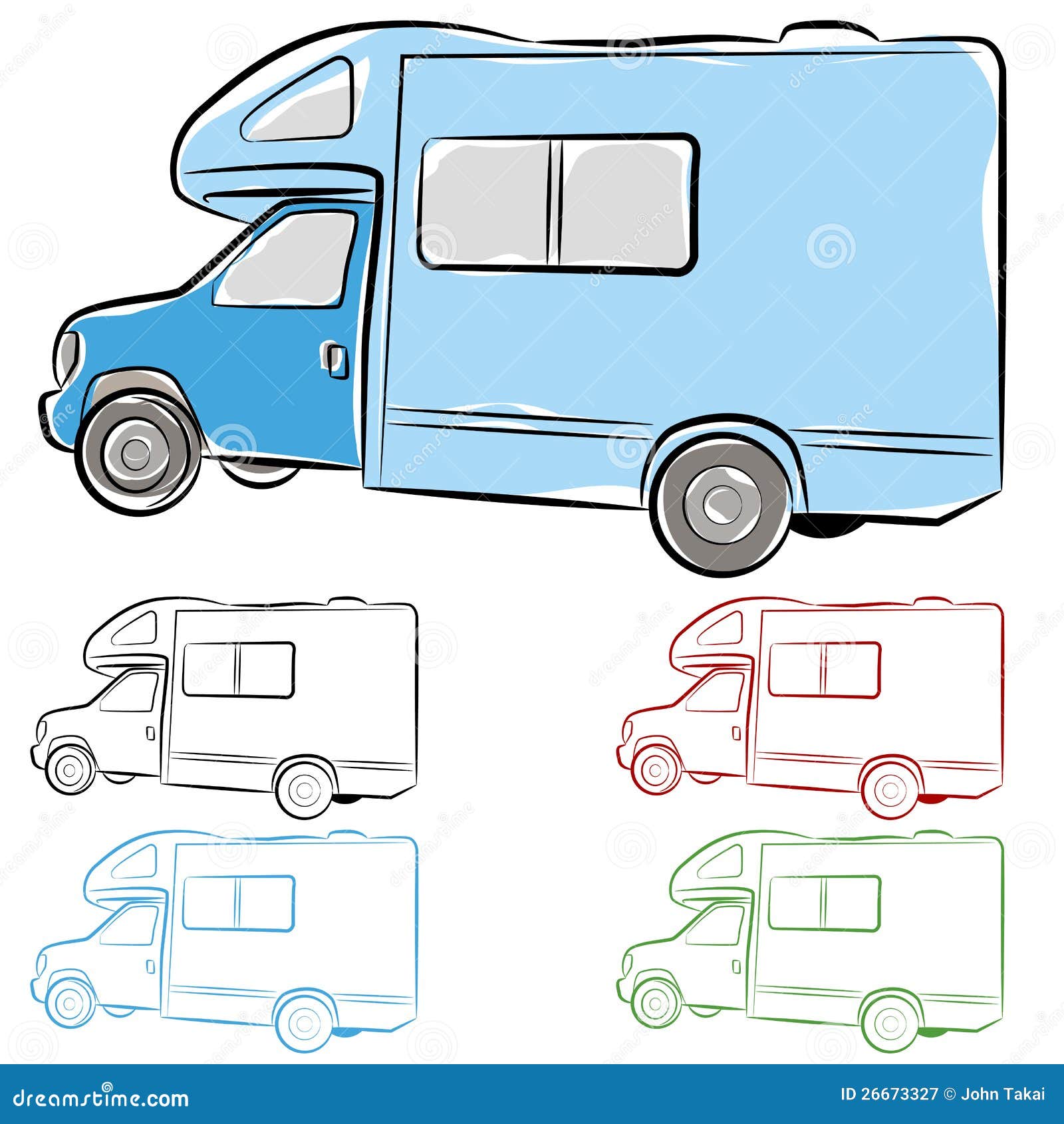 RV Camper stock vector. Illustration of camper, vehicle - 26673327
