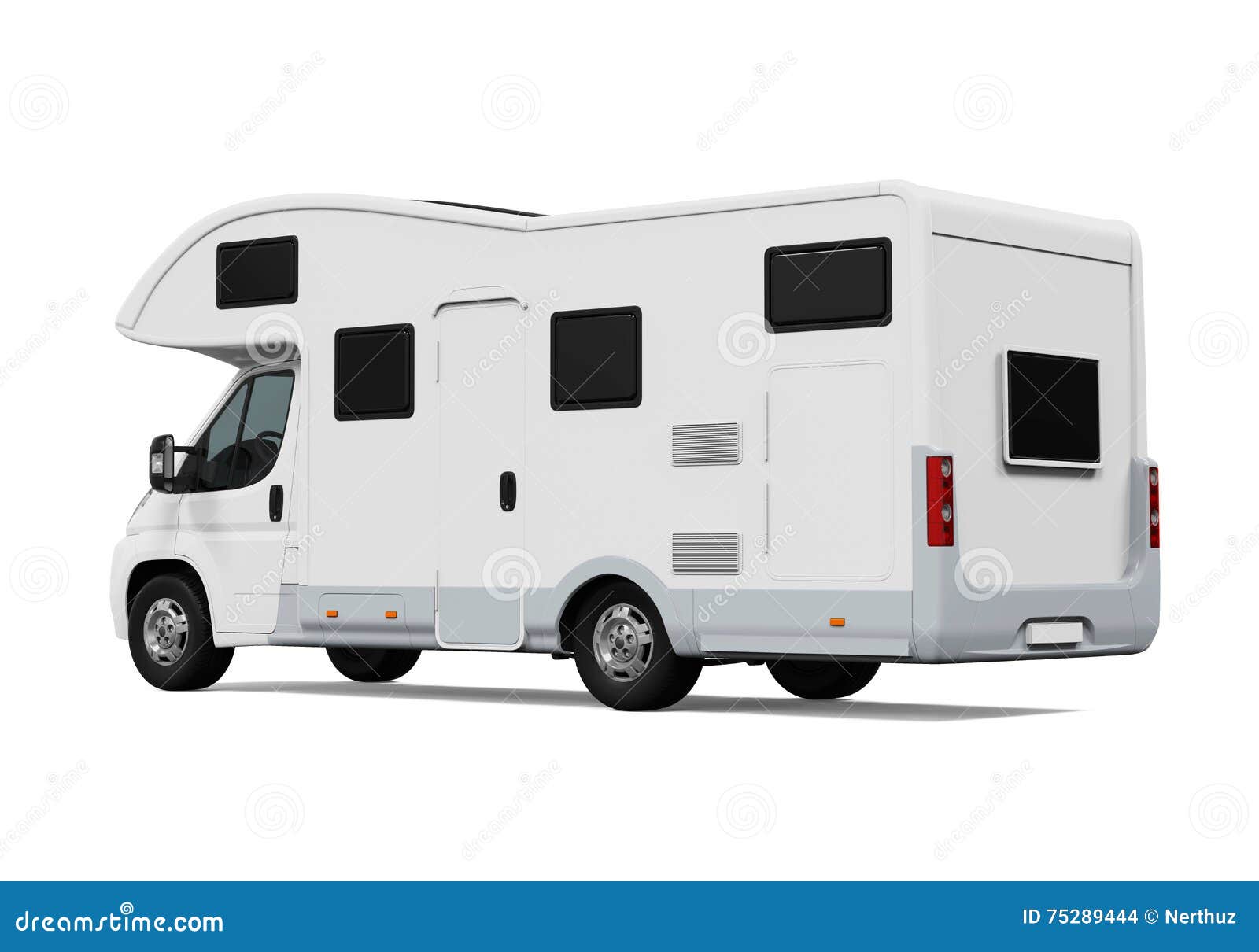RV Caravan Isolated stock illustration. Illustration of background ...