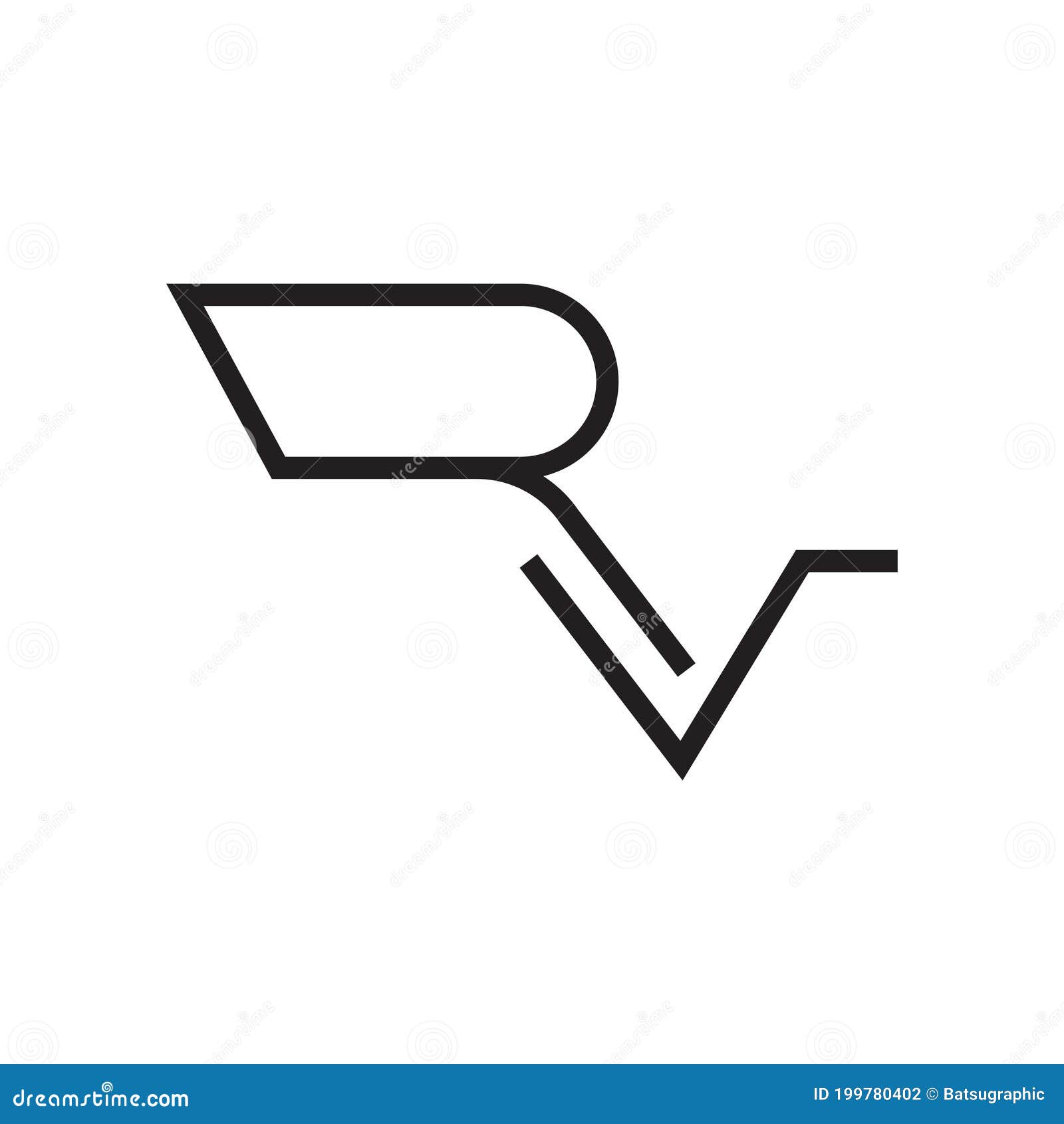 Rv Initial Letter Vector Logo Icon Stock Vector - Illustration of ...