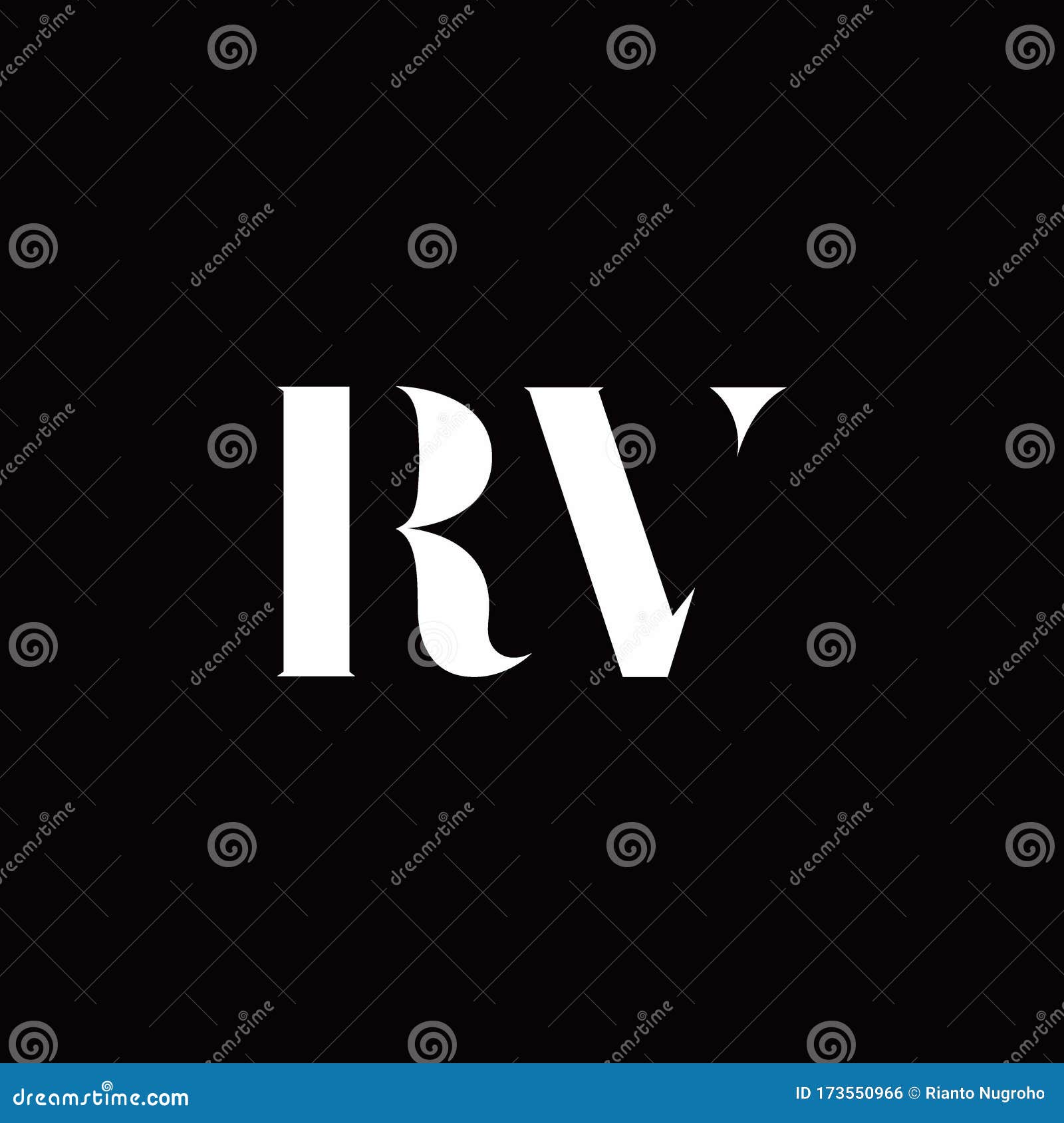 RV Logo Letter Initial Logo Designs Template Stock Vector ...
