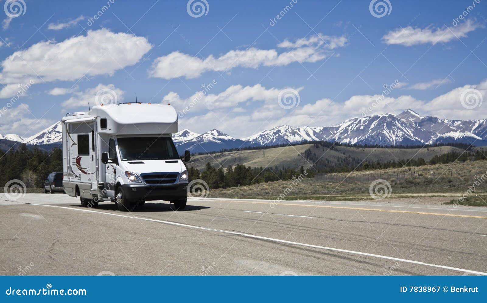 RV in mountains stock image. Image of lifestyles, home - 7838967