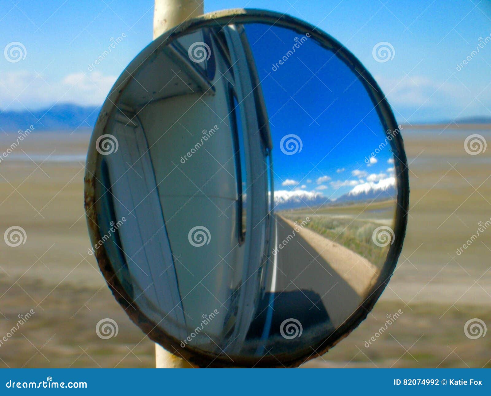 RV rear view stock photo. Image of rear, mirror, blue - 82074992