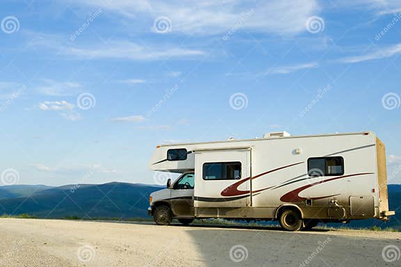 RV on the road stock image. Image of summer, journey, attraction - 2736177