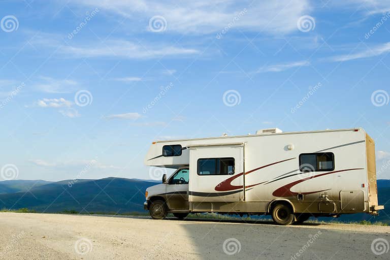 RV on the road stock image. Image of summer, journey, attraction - 2736177