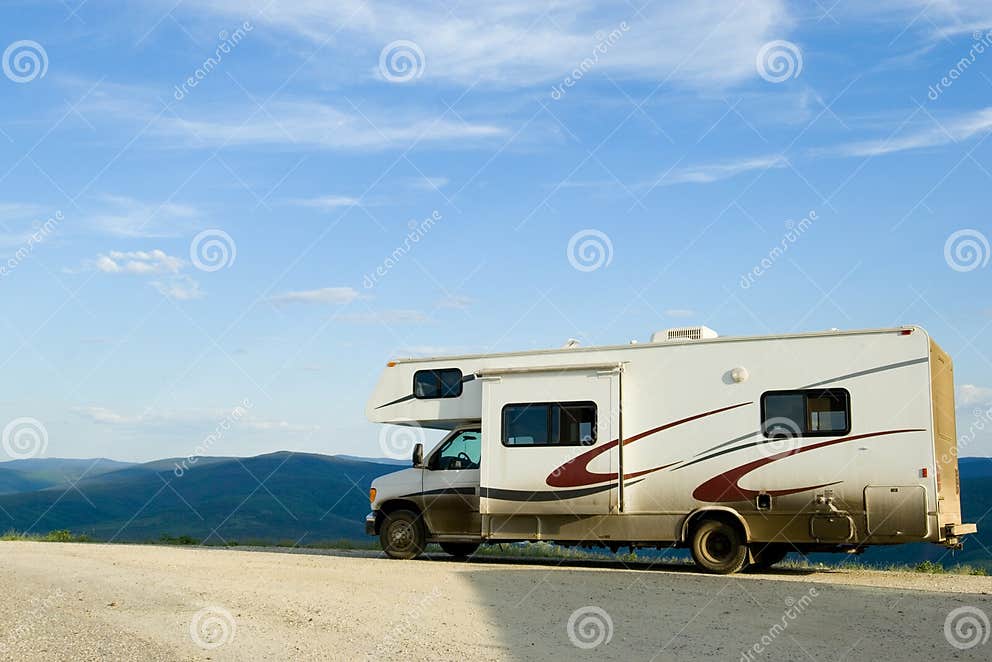 RV on the road stock image. Image of summer, journey, attraction - 2736177