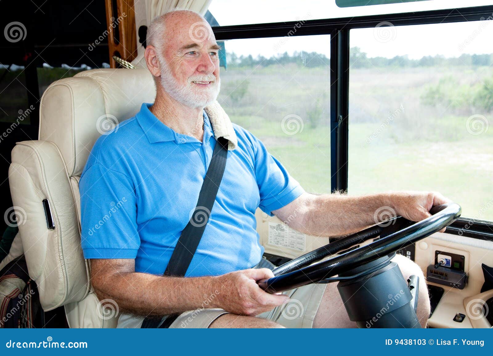 RV Senior - Driving stock image. Image of luxury, seat - 9438103
