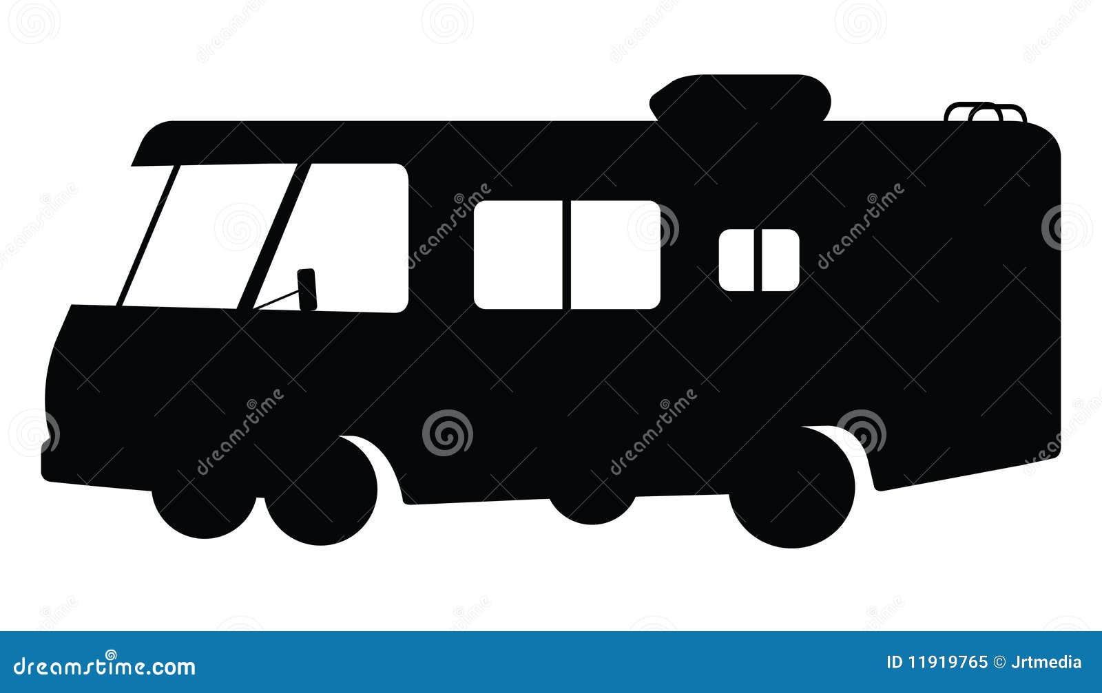 RV silhouette stock vector. Illustration of computer - 11919765