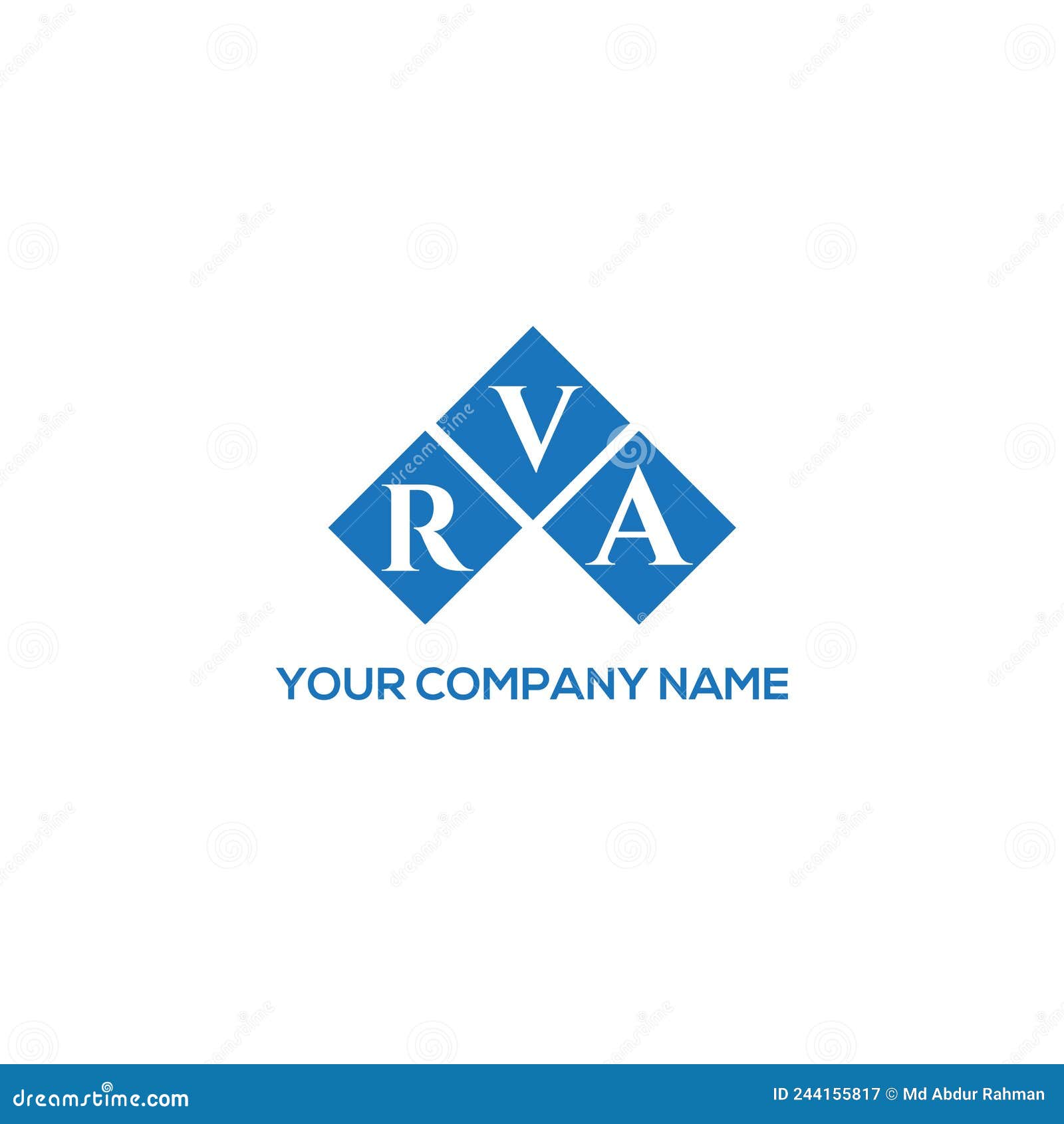 RVA Letter Logo Design on White Background. RVA Creative Initials ...