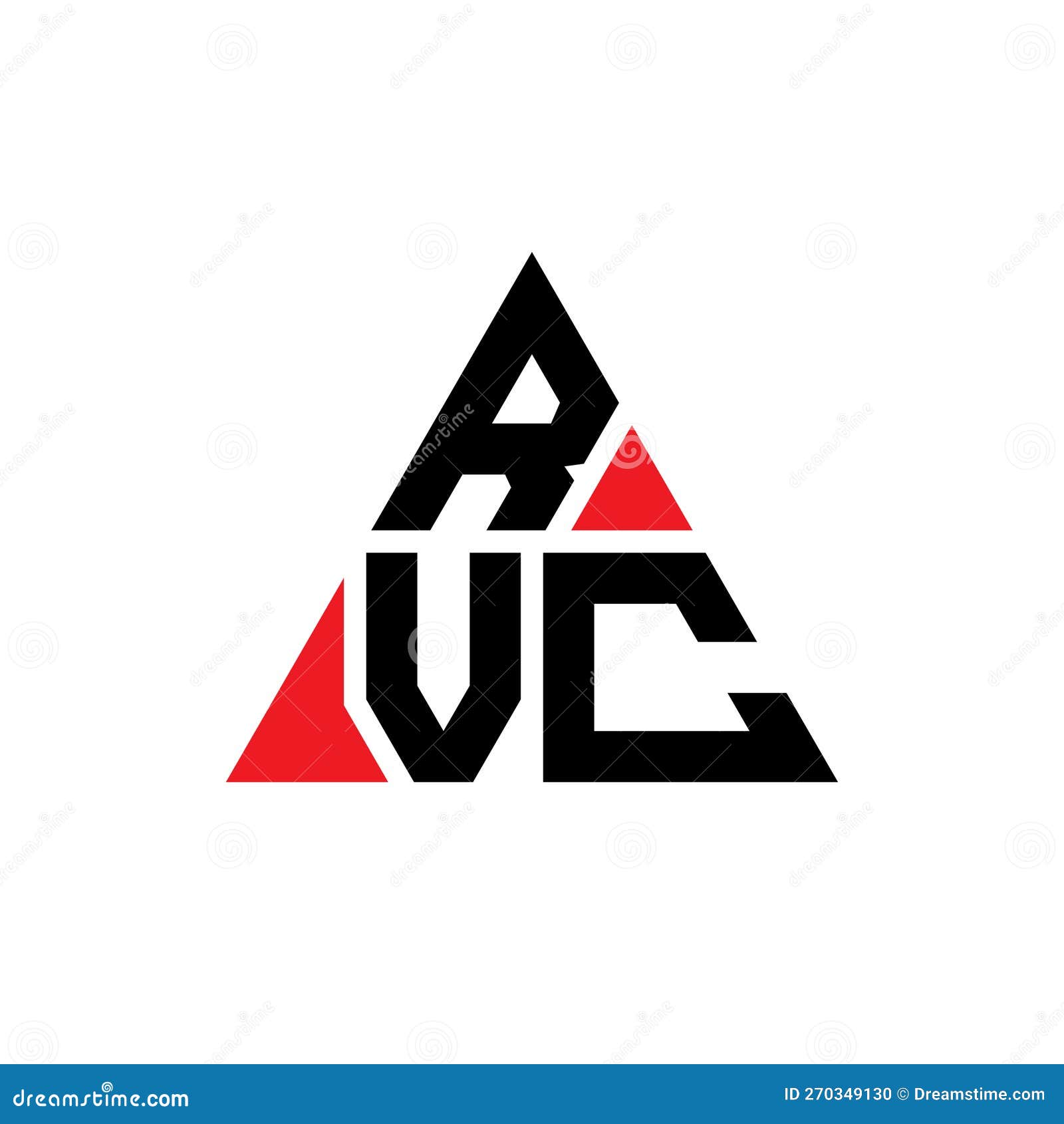 RVC Triangle Letter Logo Design with Triangle Shape. RVC Triangle Logo ...