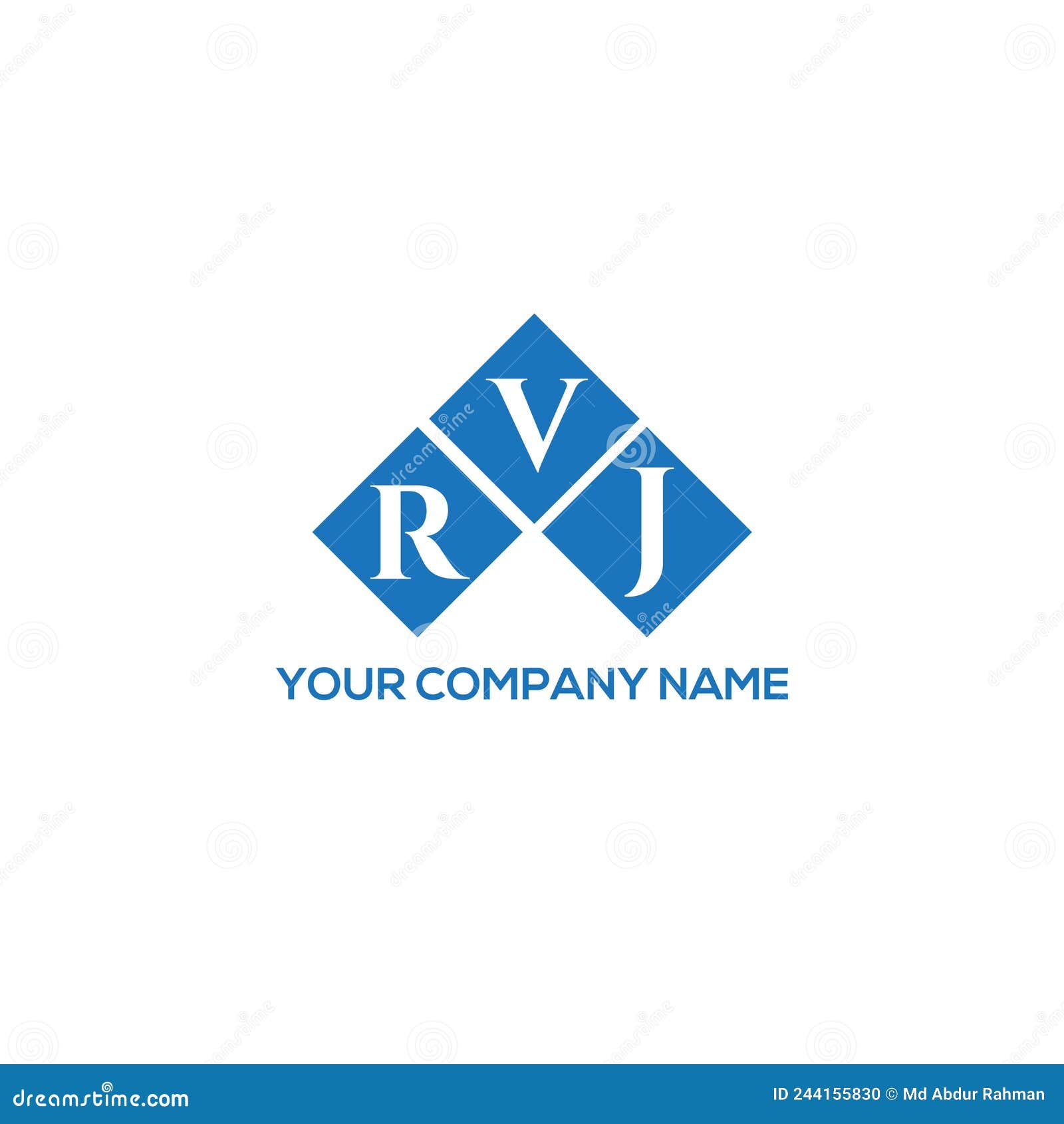 RVJ Letter Logo Design on White Background. RVJ Creative Initials ...