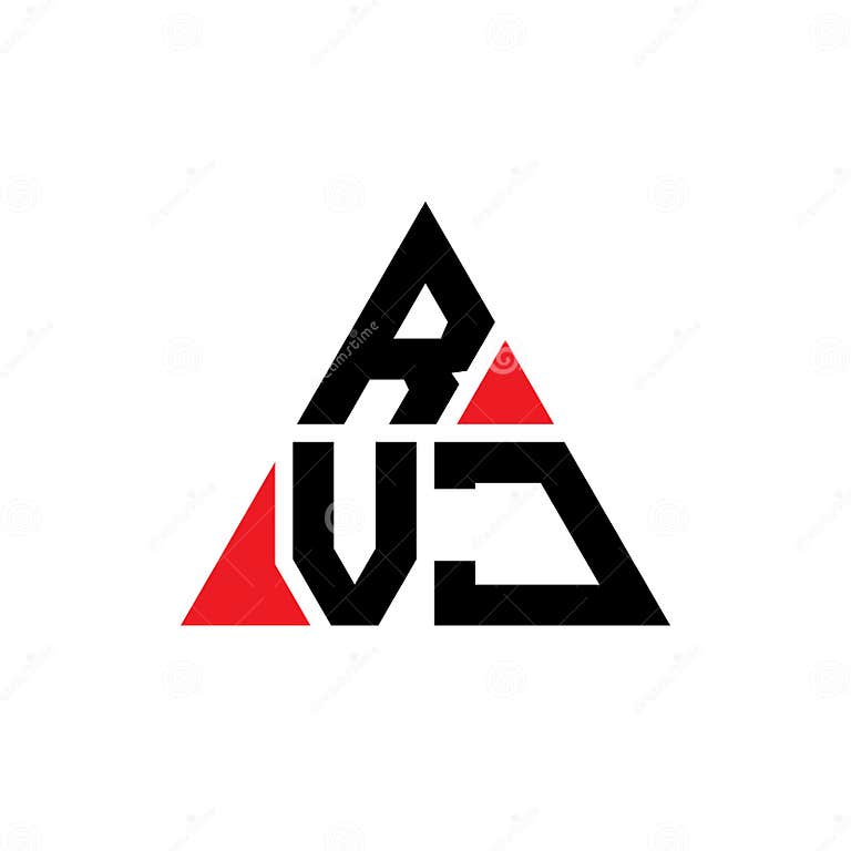 RVJ Triangle Letter Logo Design with Triangle Shape. RVJ Triangle Logo ...