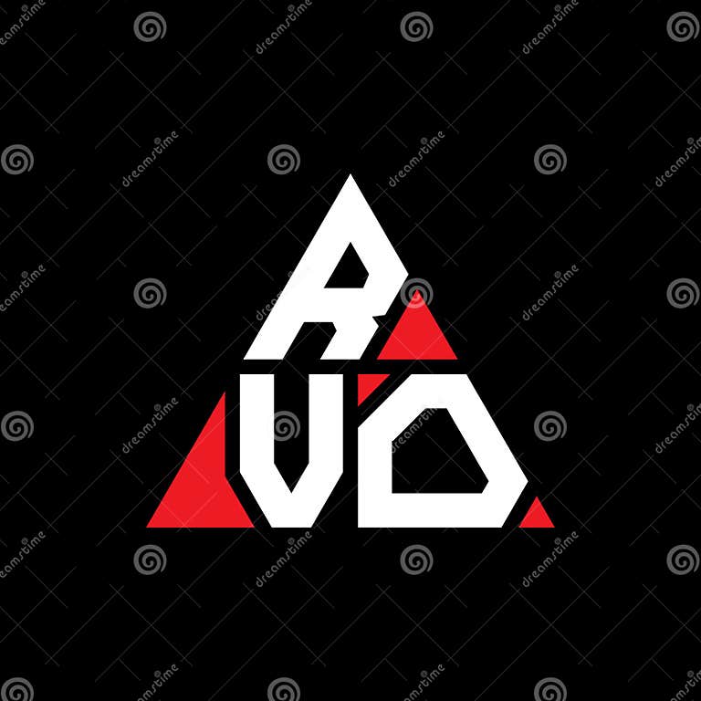 RVO Triangle Letter Logo Design with Triangle Shape. RVO Triangle Logo ...