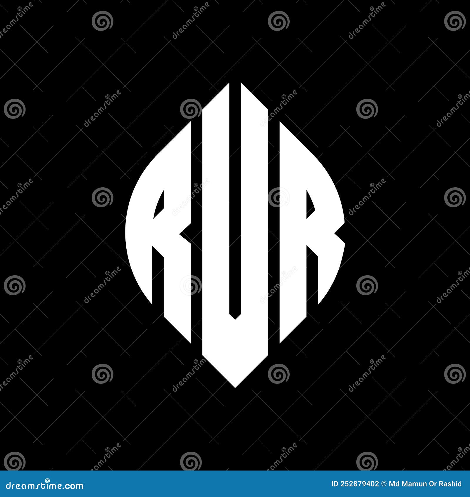 RVR Circle Letter Logo Design with Circle and Ellipse Shape. RVR ...