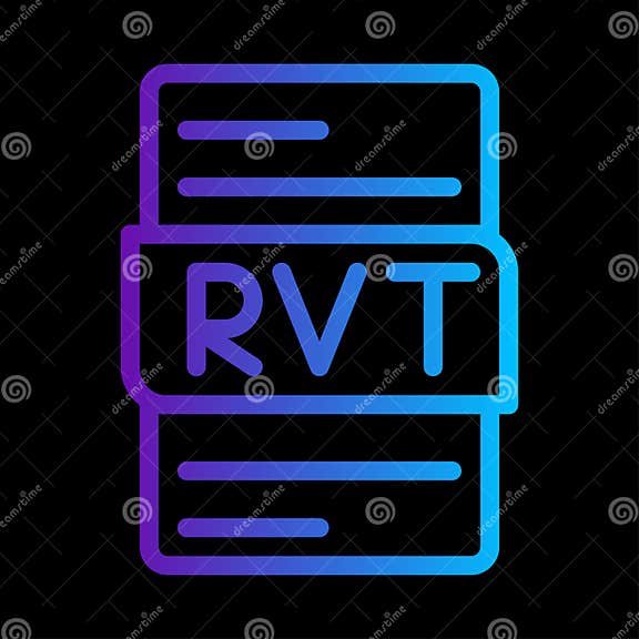 RVt Document Gradient Icon. Files Type, Format, Extension, Symbol Icons ...