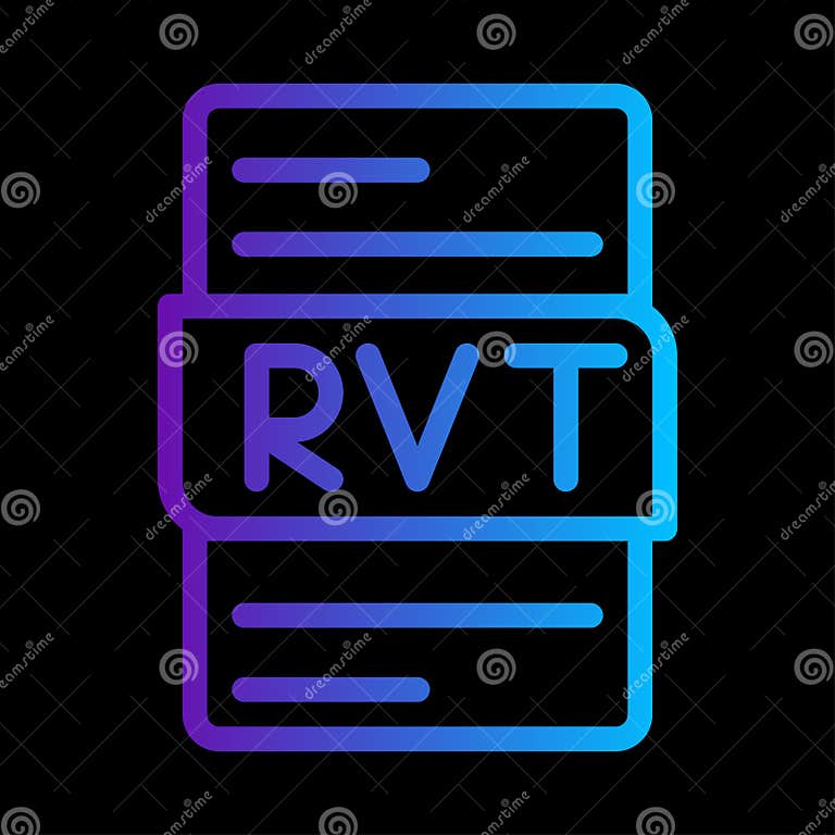 RVt Document Gradient Icon. Files Type, Format, Extension, Symbol Icons ...