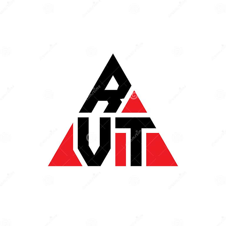 RVT Triangle Letter Logo Design with Triangle Shape. RVT Triangle Logo ...