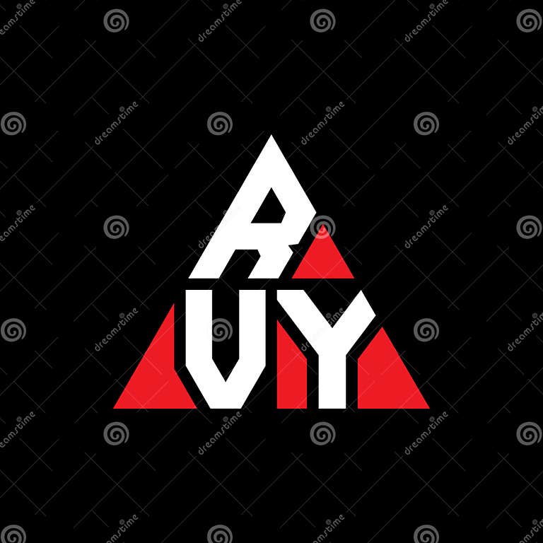 RVY Triangle Letter Logo Design with Triangle Shape. RVY Triangle Logo ...