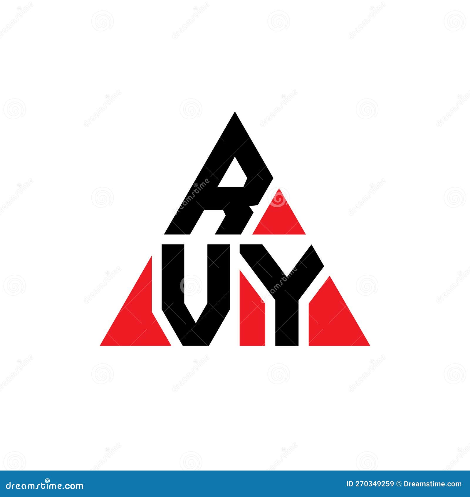 RVY Triangle Letter Logo Design with Triangle Shape. RVY Triangle Logo ...
