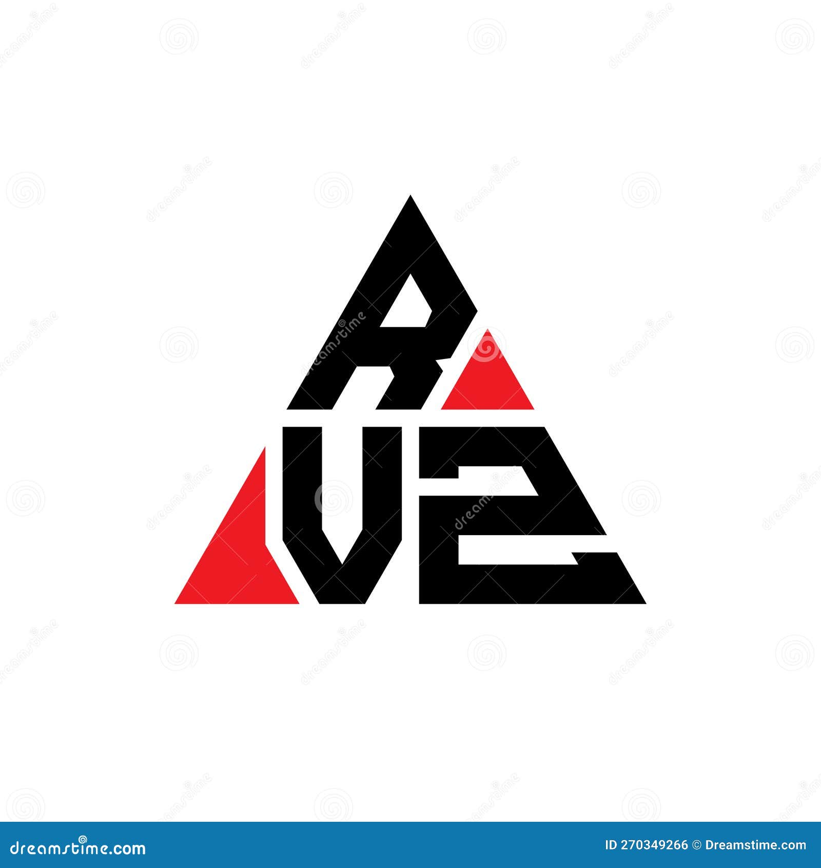 RVZ Triangle Letter Logo Design with Triangle Shape. RVZ Triangle Logo ...