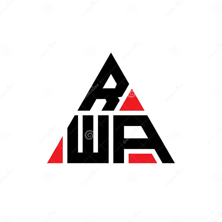 RWA Triangle Letter Logo Design with Triangle Shape. RWA Triangle Logo ...