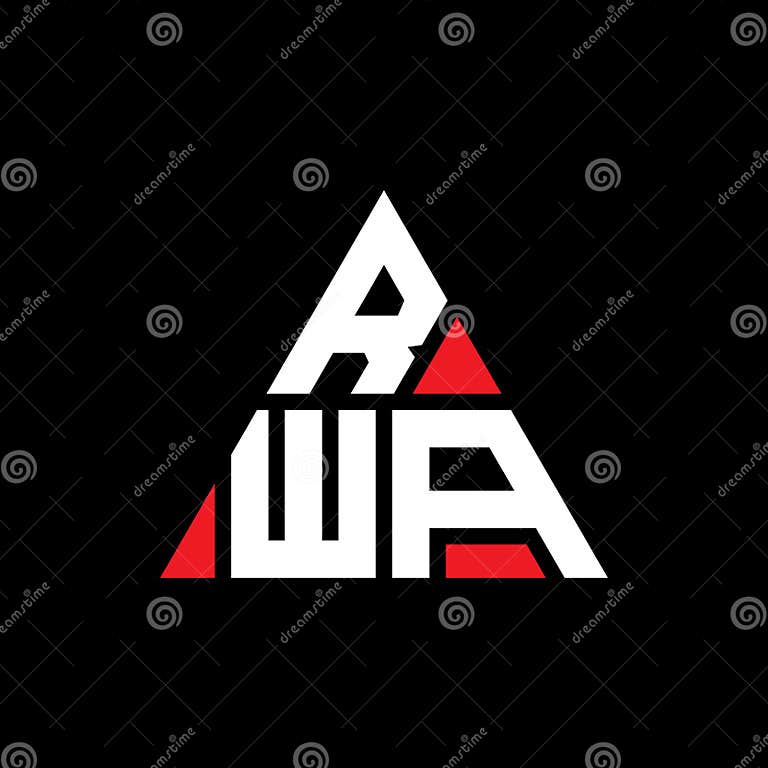 RWA Triangle Letter Logo Design with Triangle Shape. RWA Triangle Logo ...