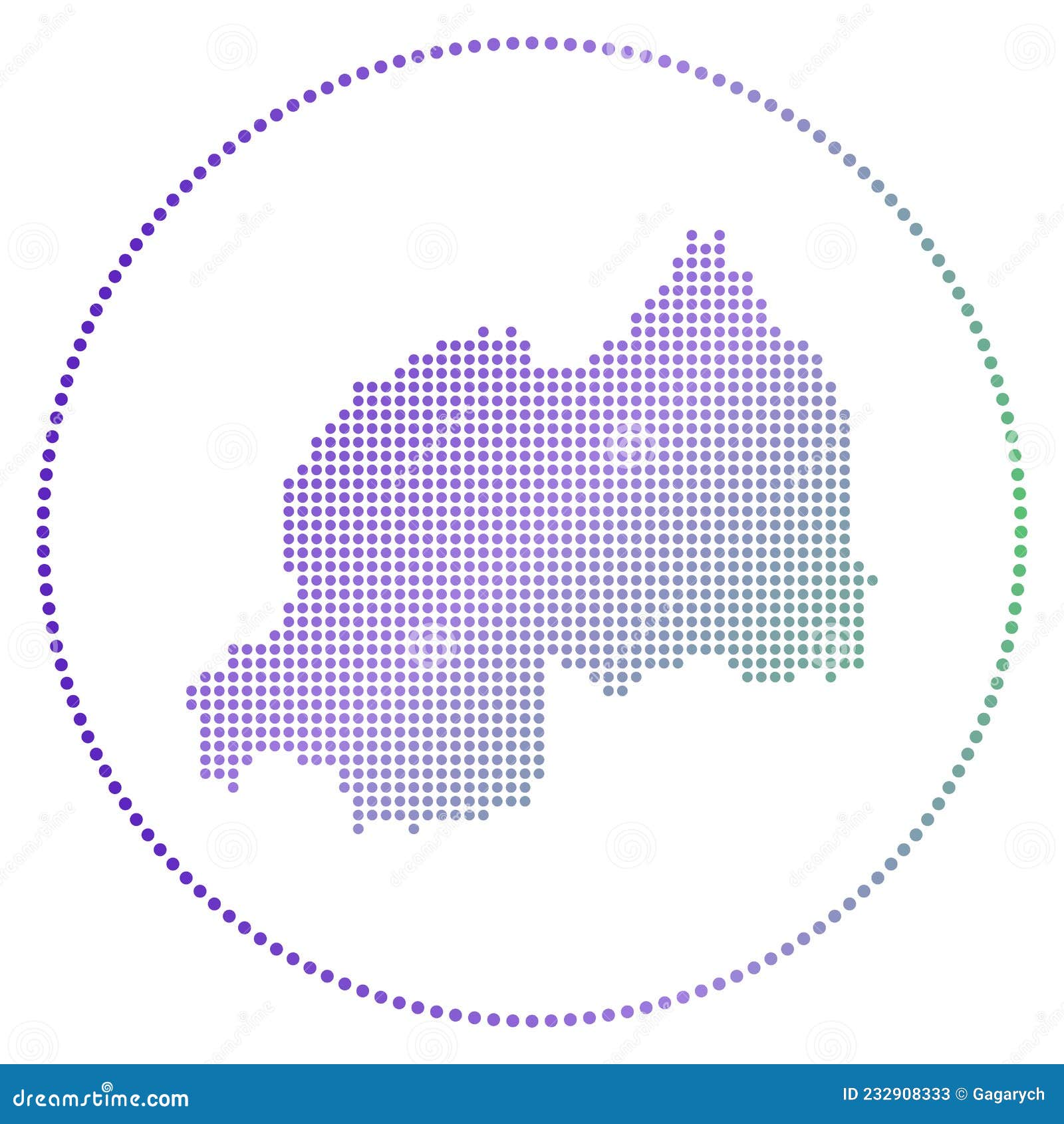 Rwanda Digital Map. Cartoon Vector | CartoonDealer.com #183810969