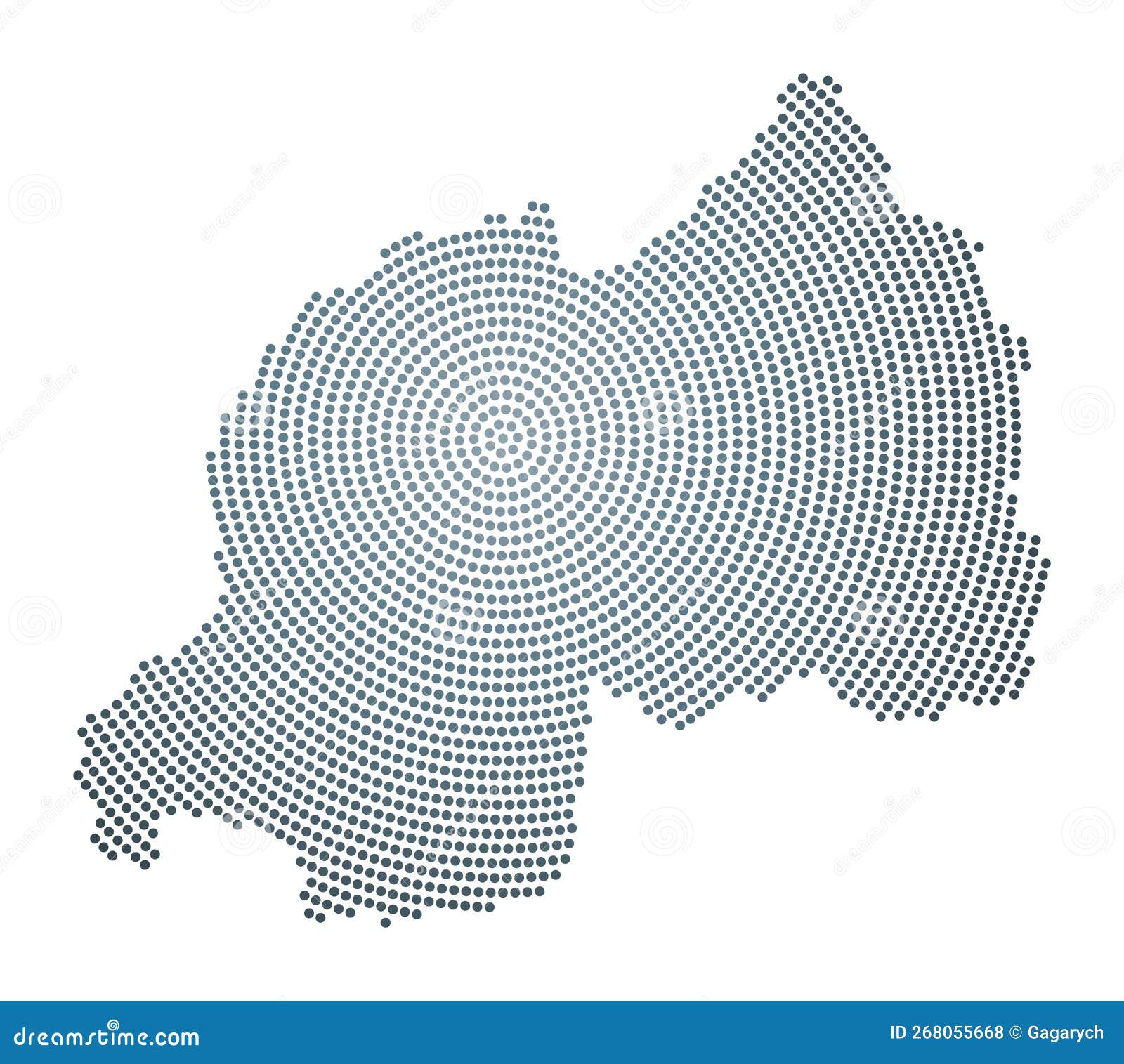 Rwanda dotted map. stock vector. Illustration of design - 268055668