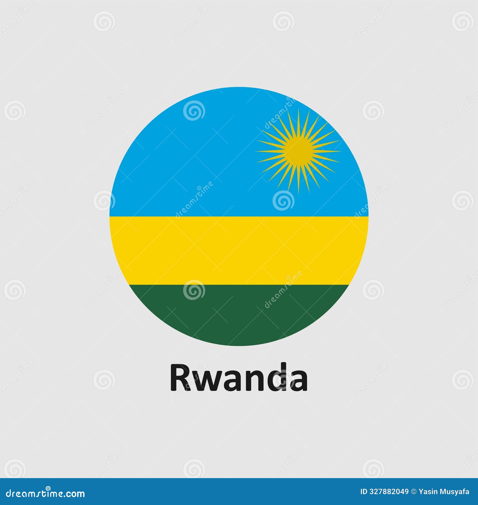 Rwanda Flag Design Vector Illustration Stock Illustration ...