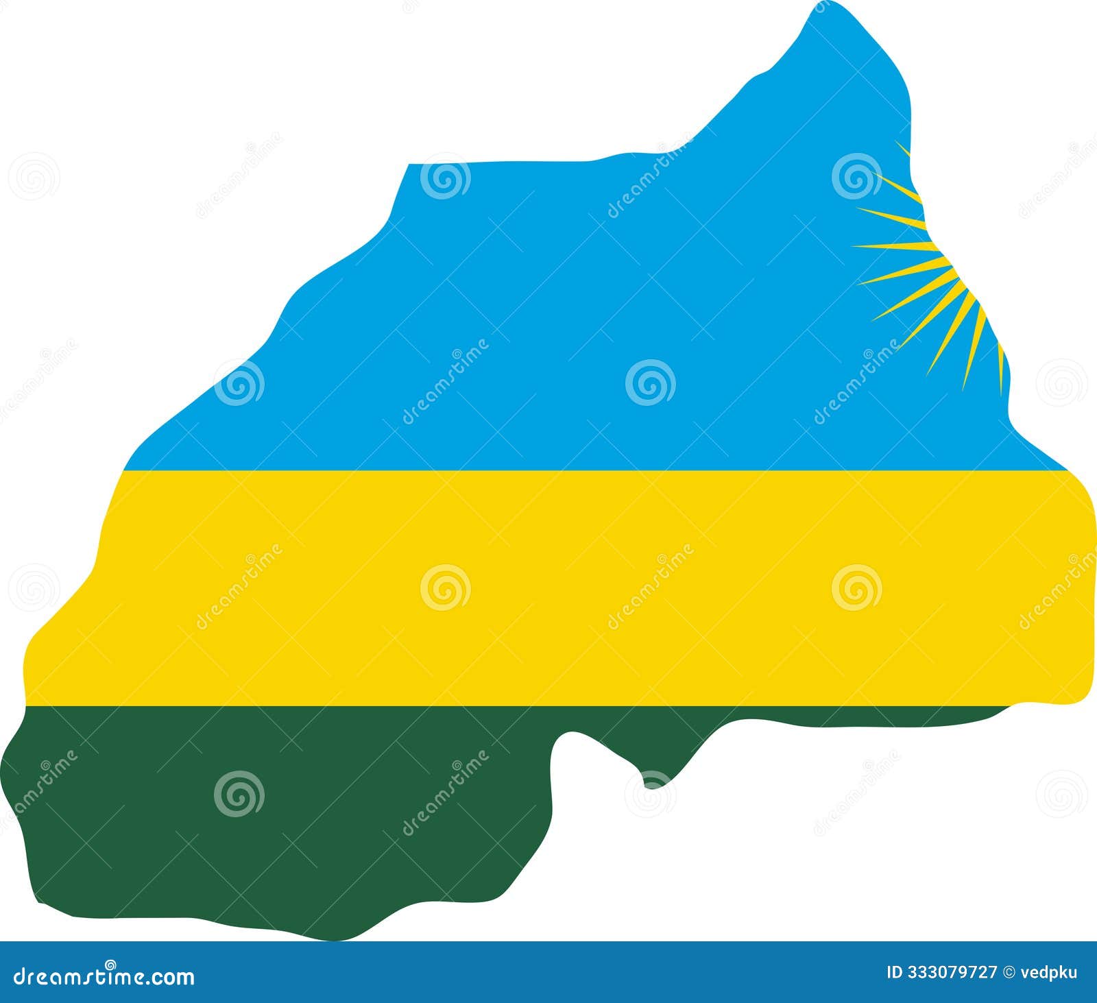 Rwanda Flag in Map, Rwanda Map with Flag, Country Map, Rwanda Map with ...