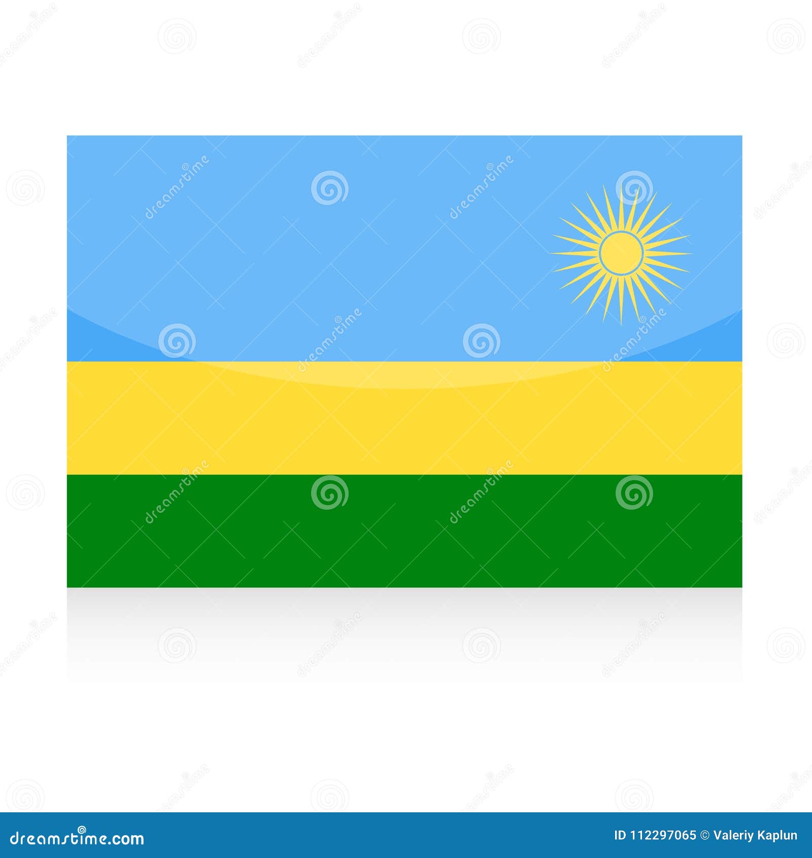 Rwanda Flag Vector Set stock illustration. Illustration of banner ...