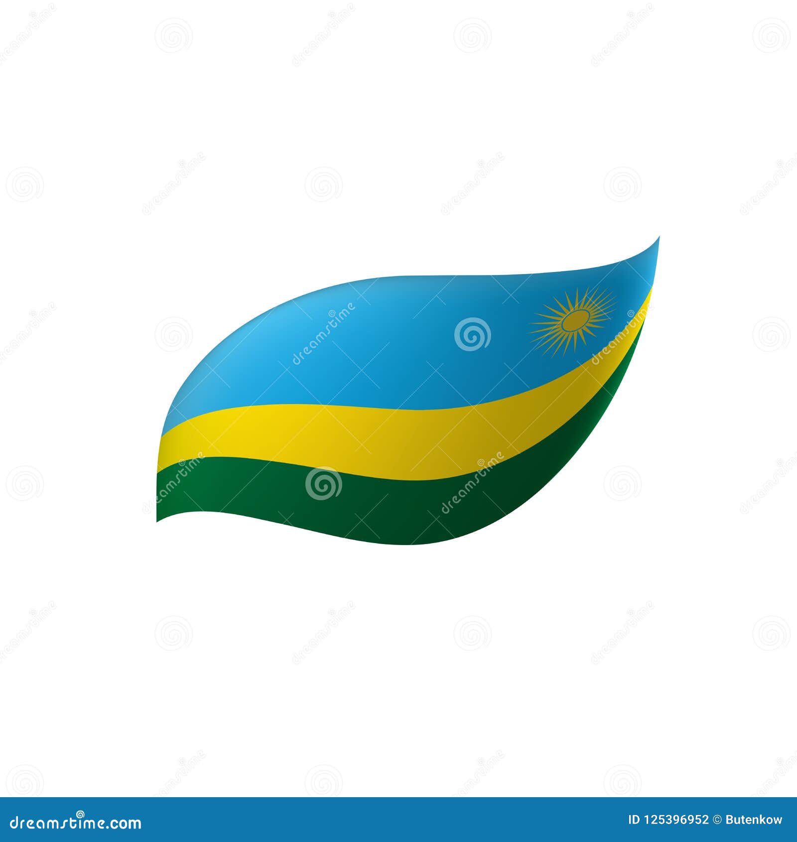 Rwanda Flag, Vector Illustration Stock Vector - Illustration of ...