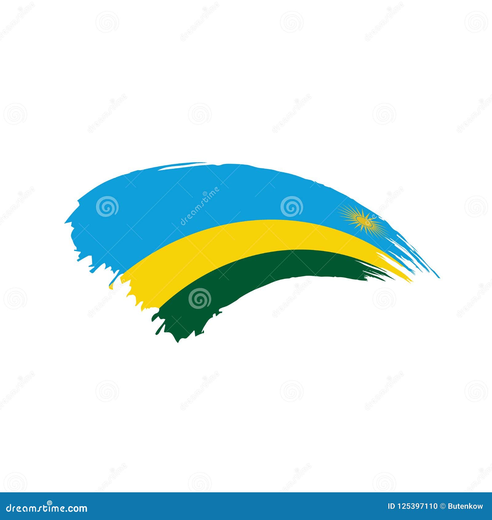 Rwanda Flag, Vector Illustration Stock Vector - Illustration of ...