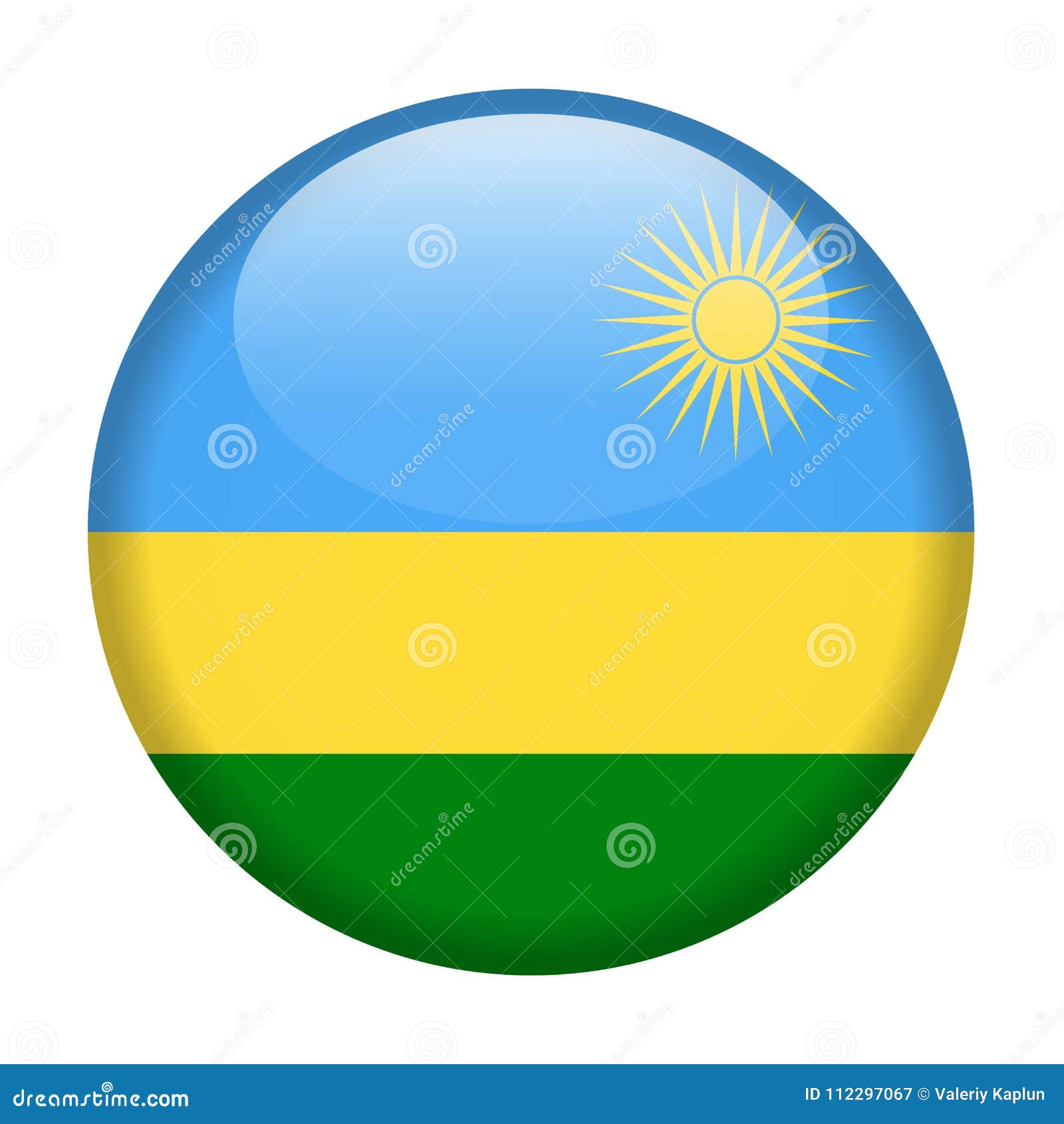 Rwanda Flag Vector Round Icon Stock Illustration - Illustration of ...