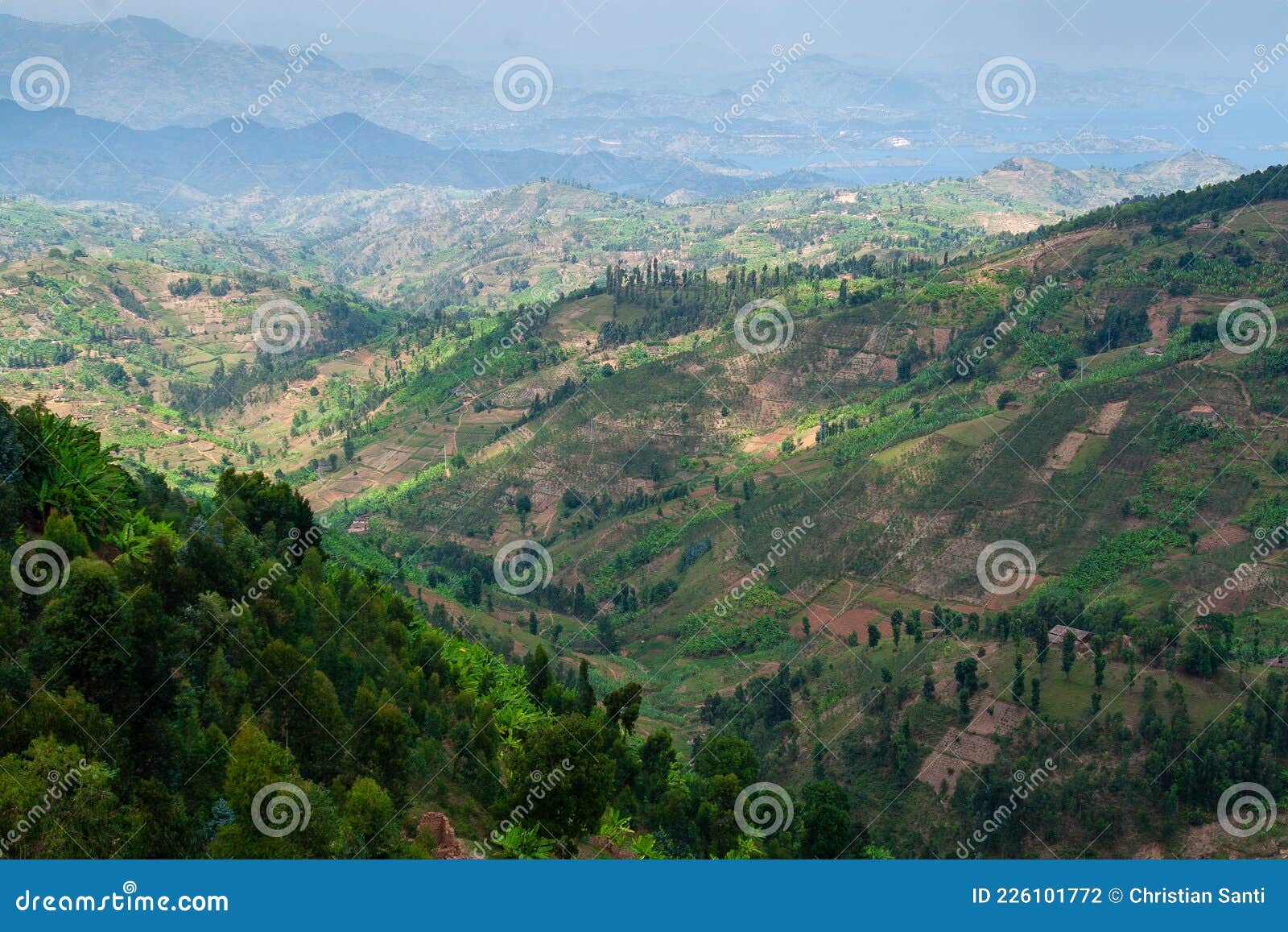 Rwanda Land of Thousands Hills Stock Photo - Image of travel, color ...